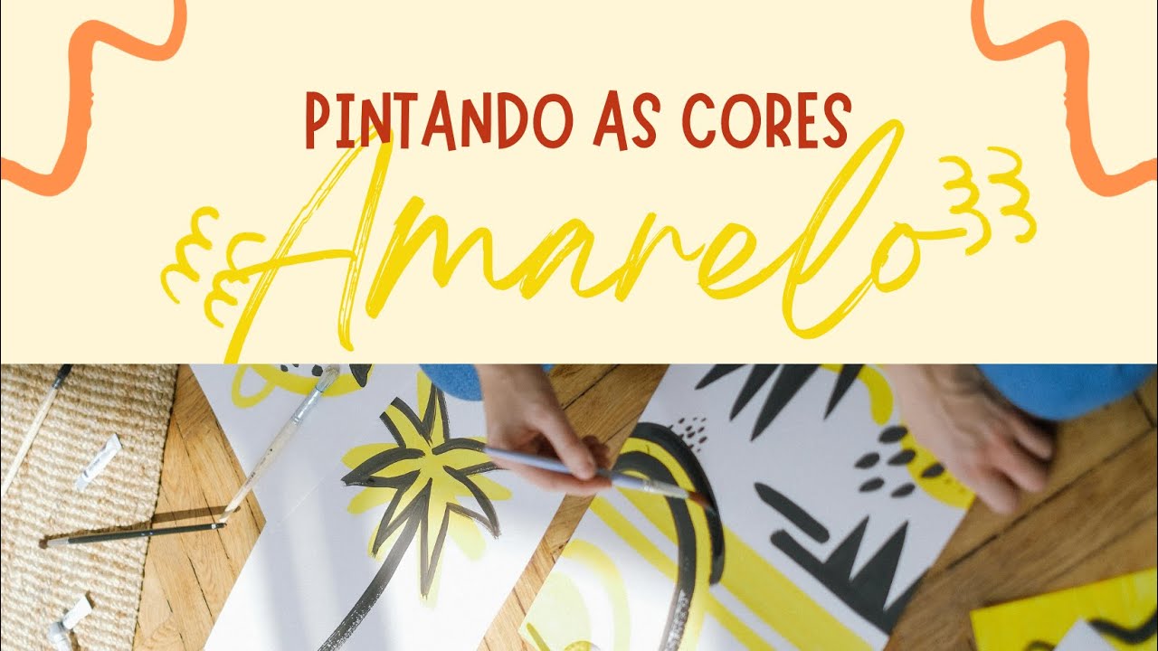 Como fazer desenhos e pintar com a cor amarela - YouTube
