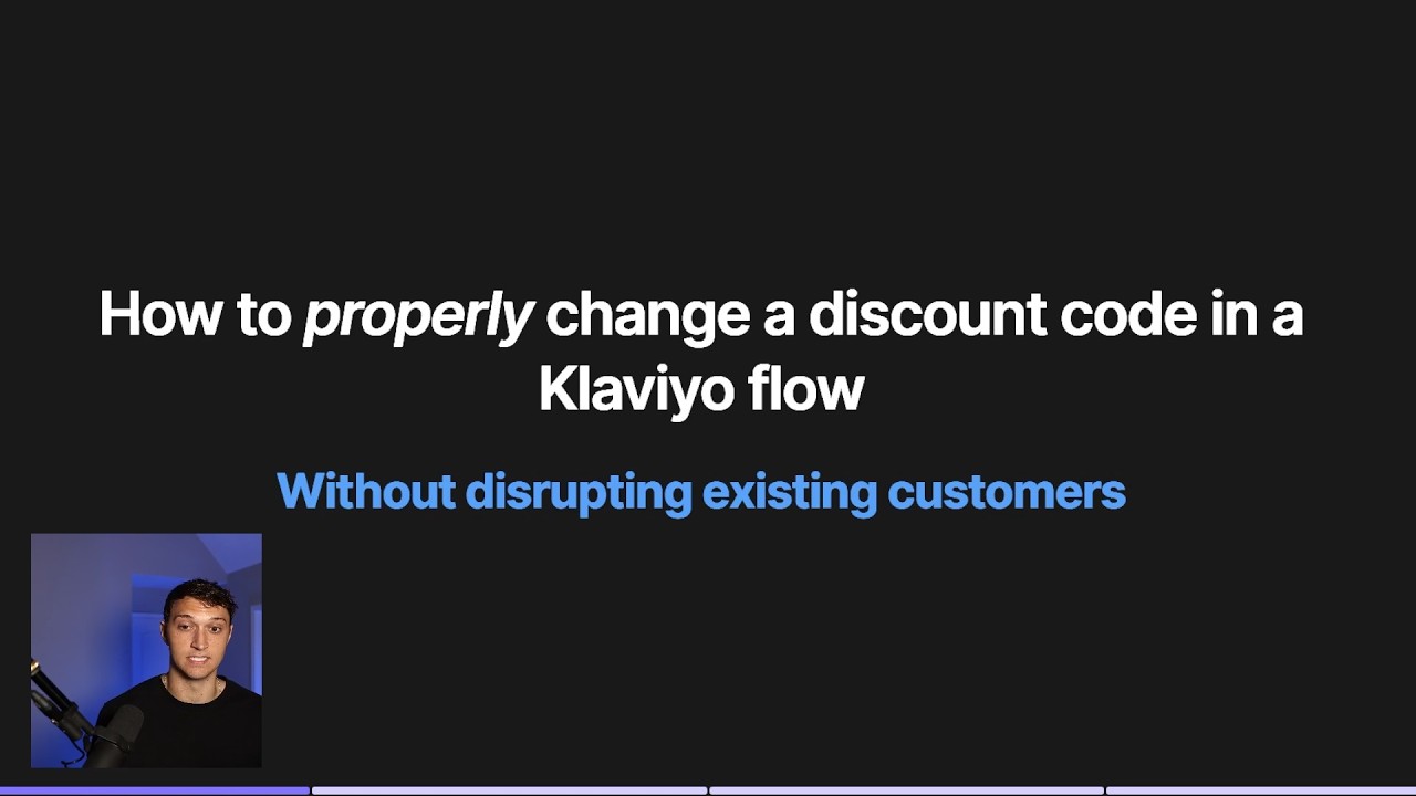 How to PROPERLY change a discount code [Klaviyo flow tutorial] - YouTube