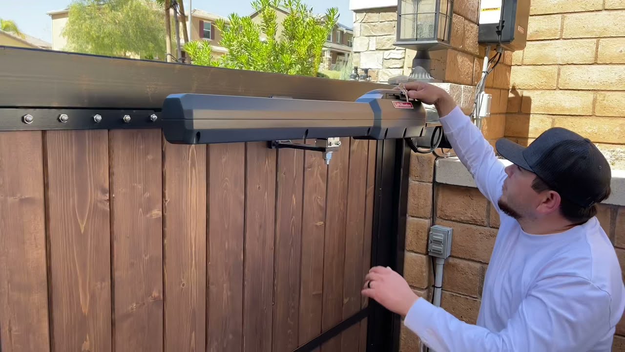 LiftMaster la500 out swing build review - YouTube