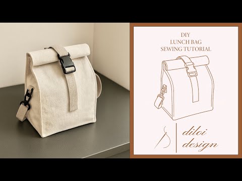 How to Sew a Lunch Bag | Step-by-Step Sewing Tutorial (Multi-language Subtitles: TR/EN/DE/FR)