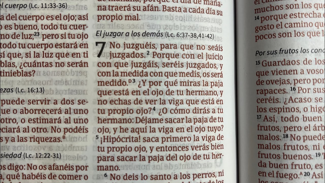 Leyendo Mateo capitulo 7 - YouTube