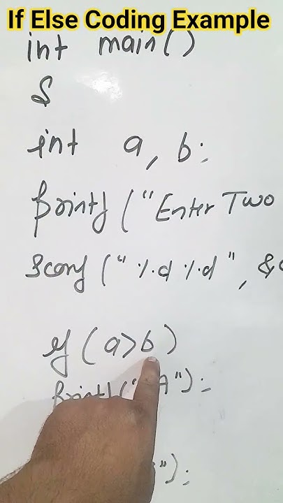 If Else Coding Example Clanguage Cprogramming Ctutorials Ccoding
