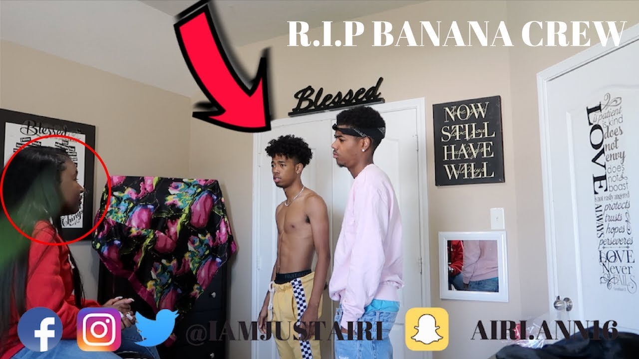IM OFFICIALLY LEAVING THE BANANA CREW PRANK ON CHRIS AND TRAY - YouTube