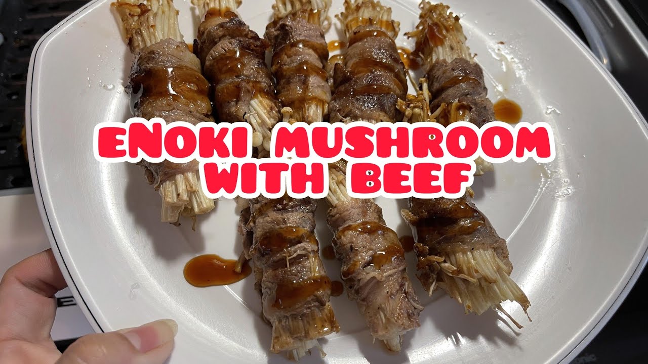 cooking enoki mushroom with beef /joyce - YouTube