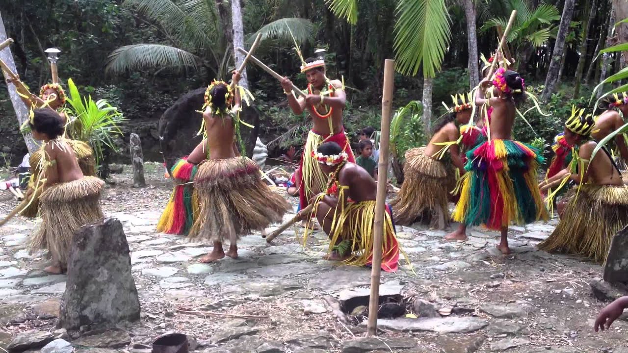 Yap Village Bamboo Stick Dancing- 37sec - YouTube