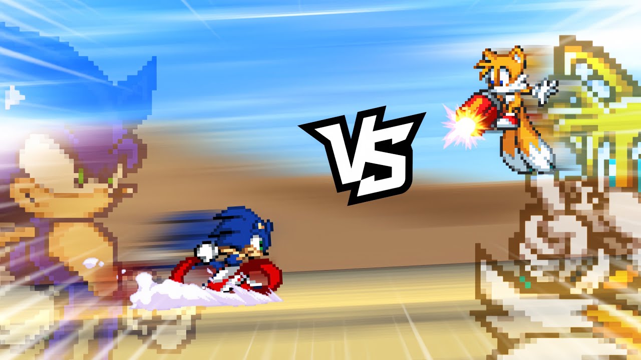 Sonic vs tails sprite animation/ flipaclip animation / sonic animation ...