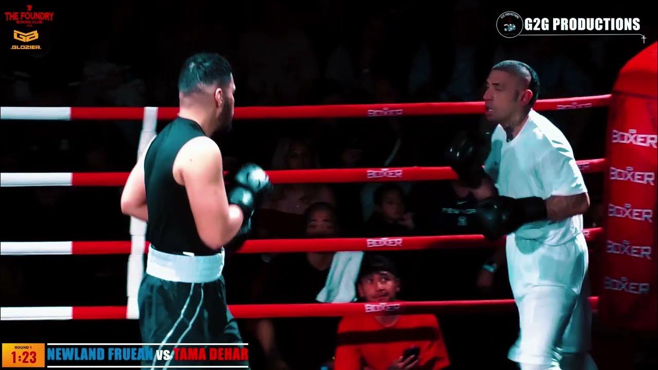 THE FOUNDRY & GLOZIER BOXING BARBER BASH 2 - NEWLAND FRUEAN vs TAMA DEHAR Boxing Fight - YouTube