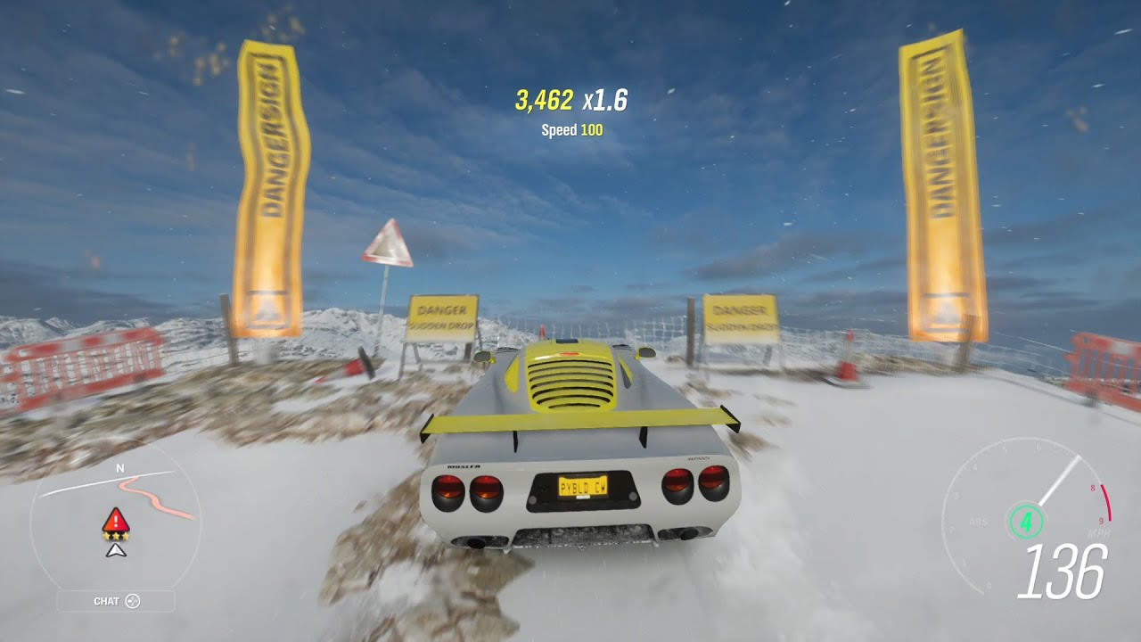 Forza Horizon 4 The Great Ridge Danger Sign - How To (winter) - YouTube