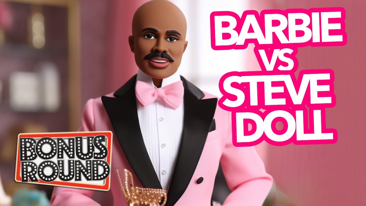 Steve Harvey BARBIE DOLL!! Funny Family Feud - YouTube