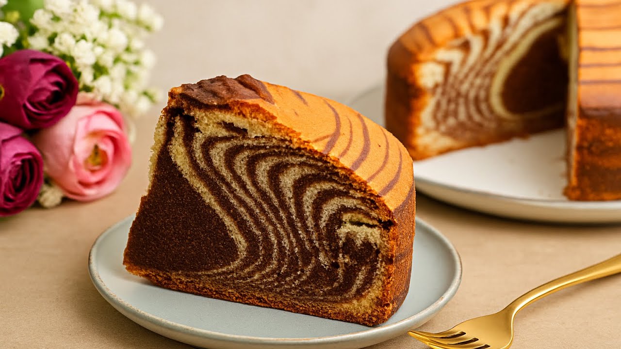 Upgrade your zebra cake recipe by this video 👌/Fluffiest zebra cake in ...