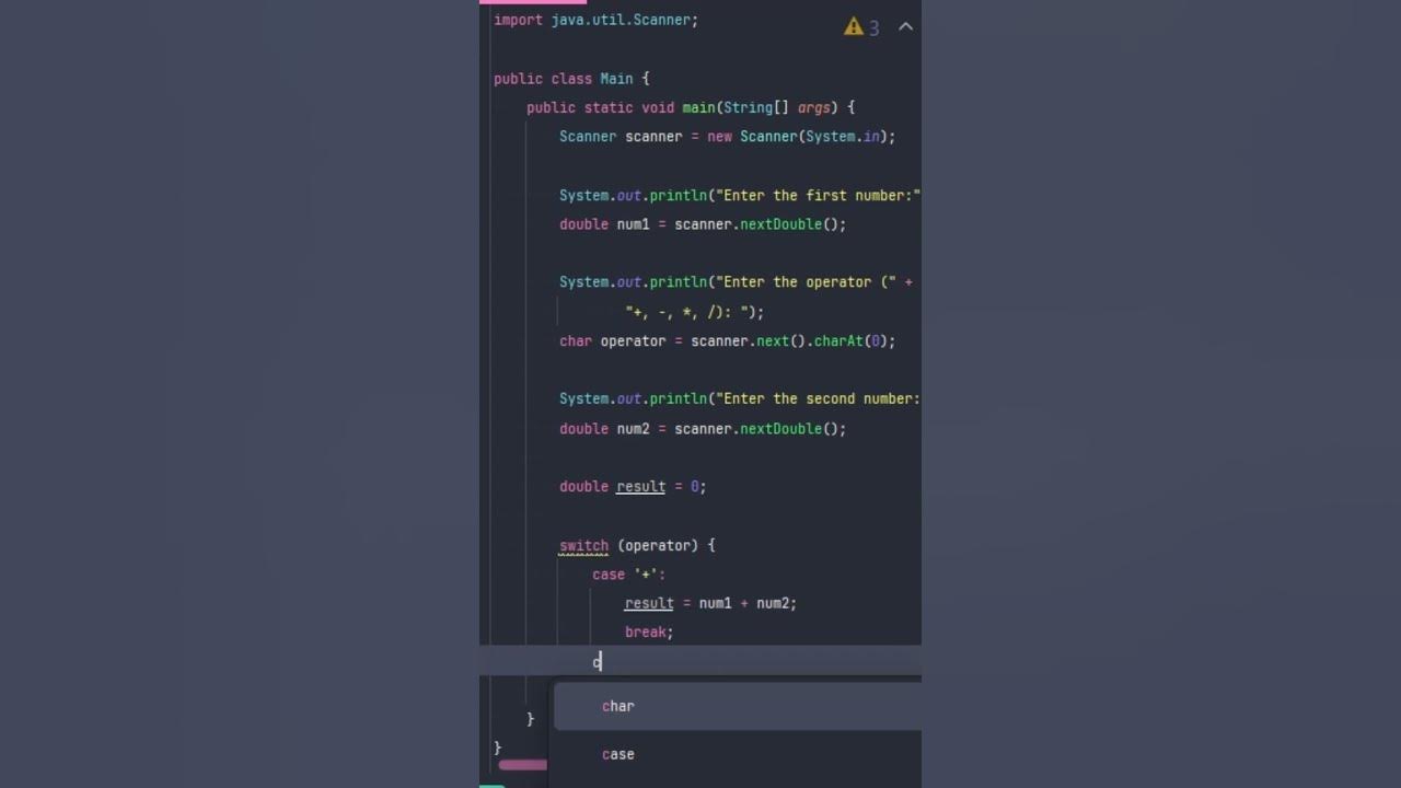 Build a Simple Calculator in Java in Under 1 Minute! #shorts #programming #coding #java #python ...