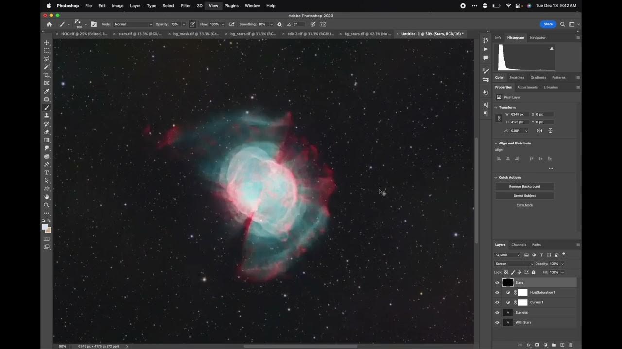 Photoshop Layers and StarXTerminator, Separate Editing of Stars and ...