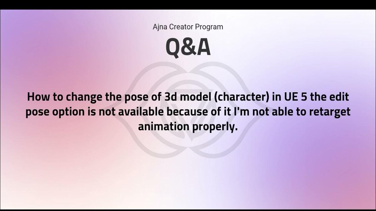 Mastering Unreal Engine 5 - How to change the pose of a 3D model in Unreal Engine 5. - YouTube