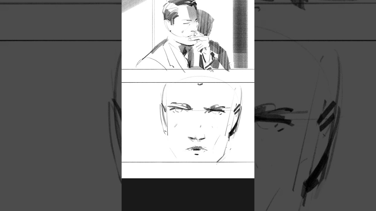 man smoking, storyboard 12 min real time process - YouTube