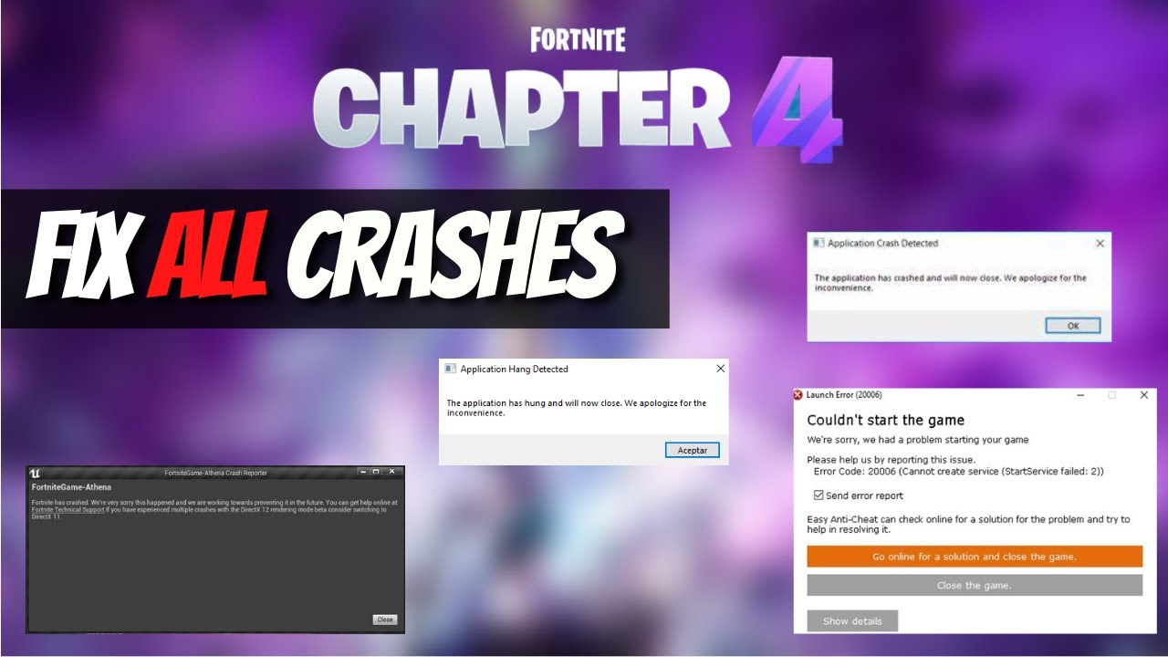 How to FIX Crashes in Fortnite Chapter 4 Season 1 / All Crashes FIX ...