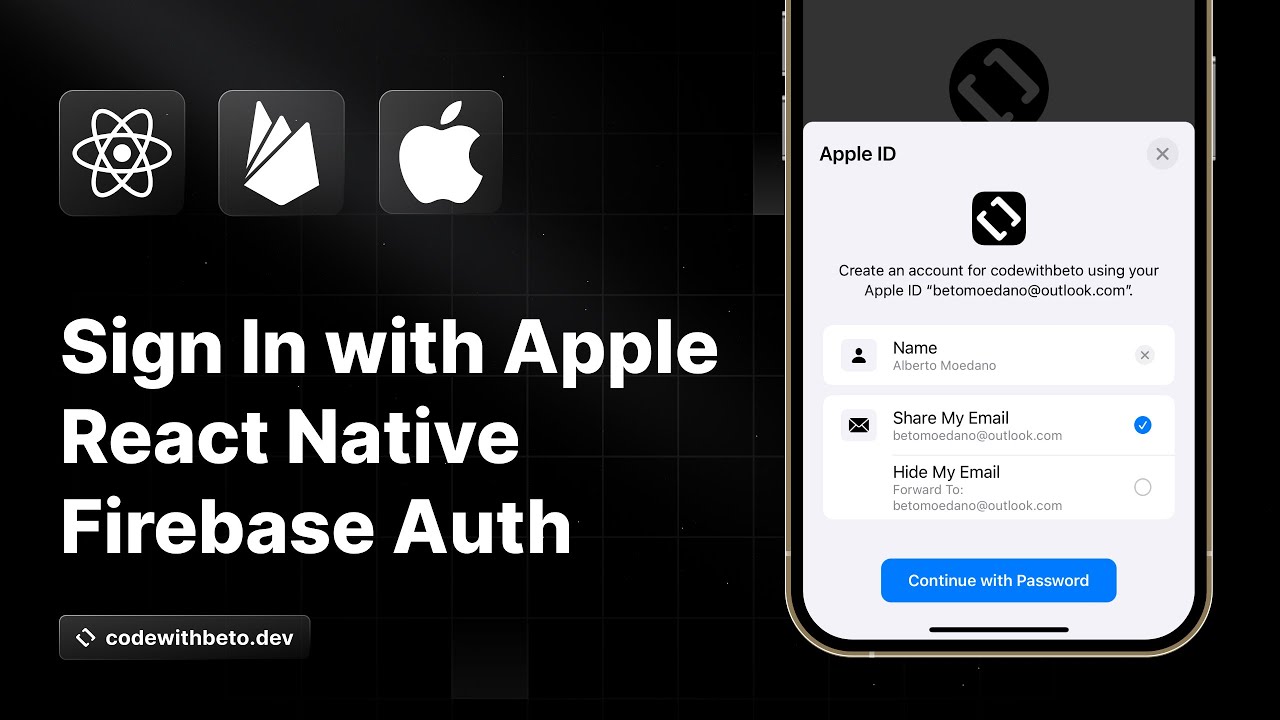 Sign In with Apple and Firebase Auth | React Native Tutorial - YouTube