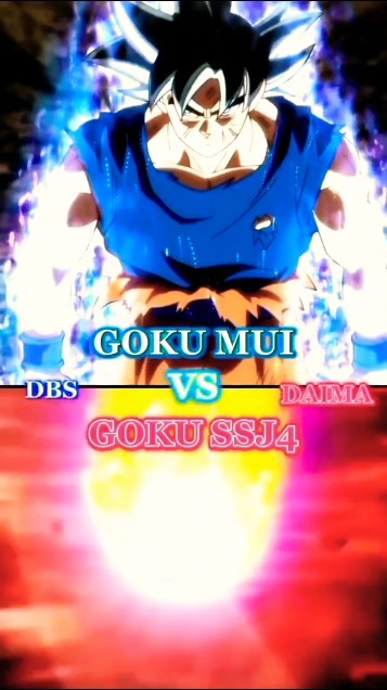 GOKU MUI VS GOKU SSJ4 DAIMA - YouTube