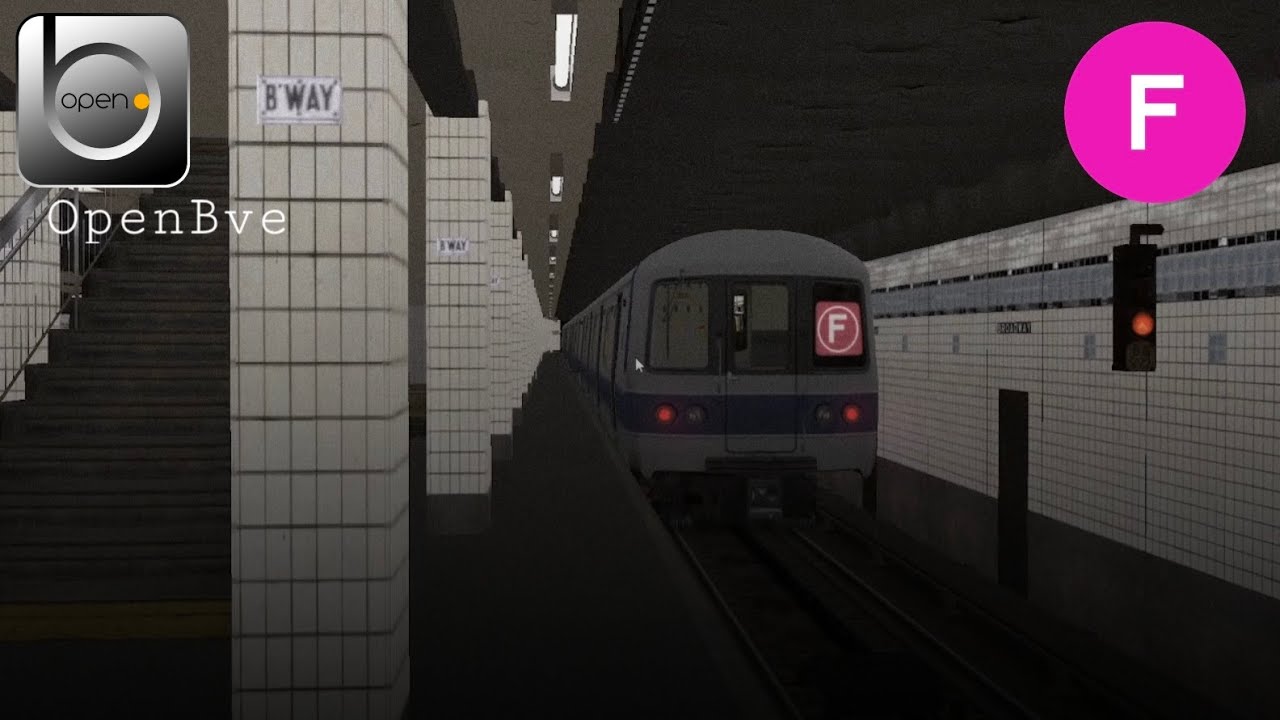 OpenBVE : NY 1972 Ride on the R44 F Train to 2nd Avenue - YouTube