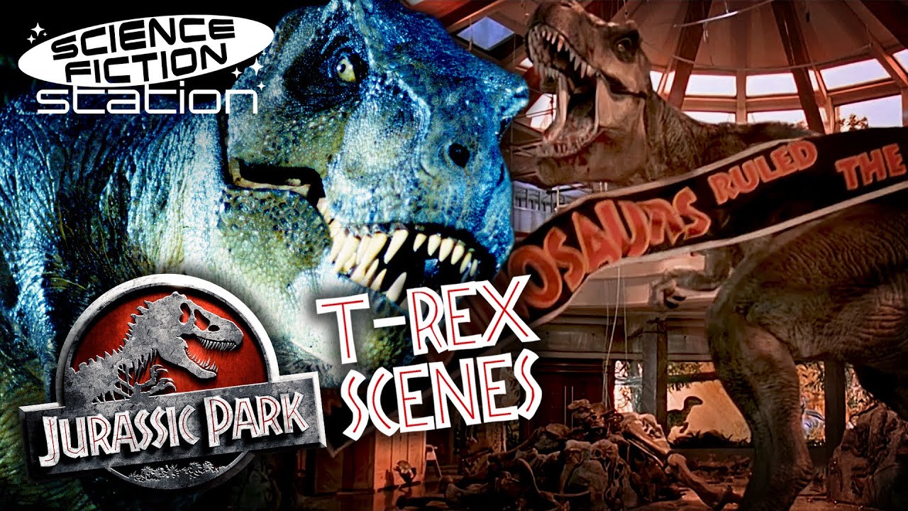 Every Tyrannosaurus Rex Scene In Jurassic Park (1993) | Science Fiction ...