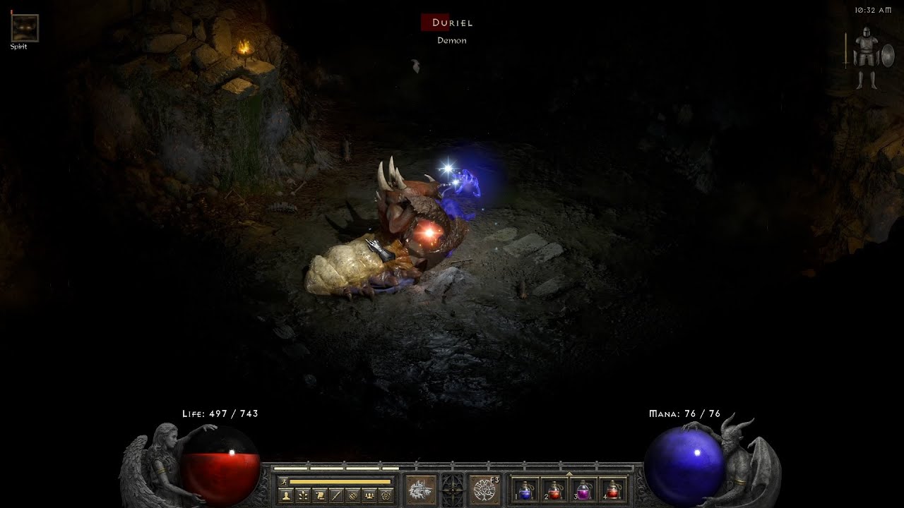 Diablo 2 Resurrected Werewolf Druid Act 2 HC Duriel - YouTube