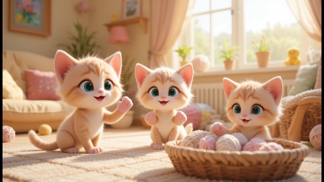 Three Little Kittens & the Lost Mittens | Fun Nursery Rhyme for Kids ...