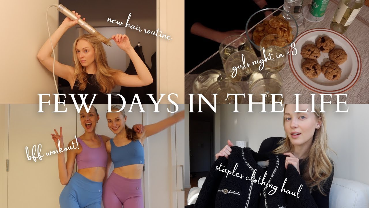 vlog: working out with friends, girls night, baking healthy PB cookies ...