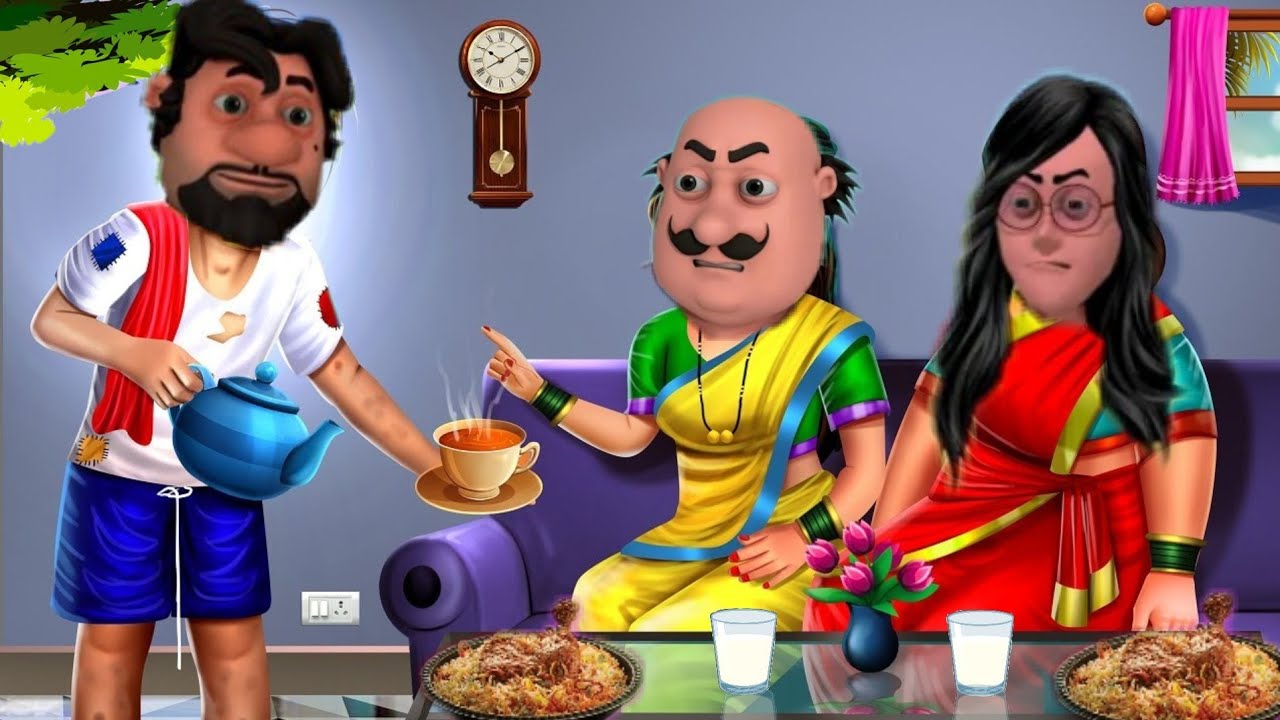 Zalim sauteli Maa Ki Kahani motu patlu wala cartoon hindi urdu moral ...
