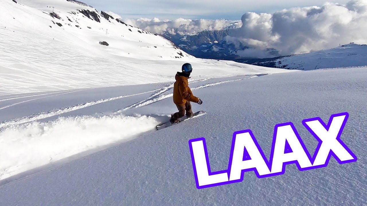 DEEP POWDER SNOWBOARDING IN LAAX - YouTube