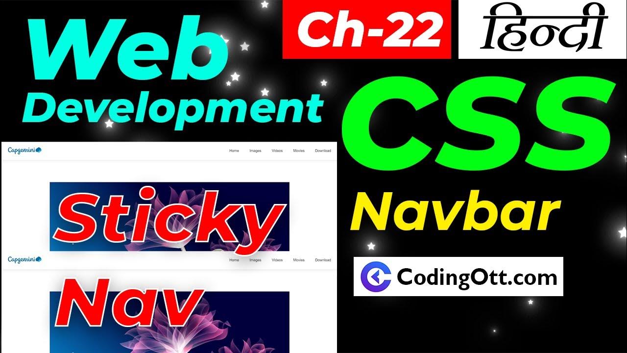 #22 Navigation & Sticky Navbar | CSS 2 tutorial for beginners | Web Development Tutorial in ...