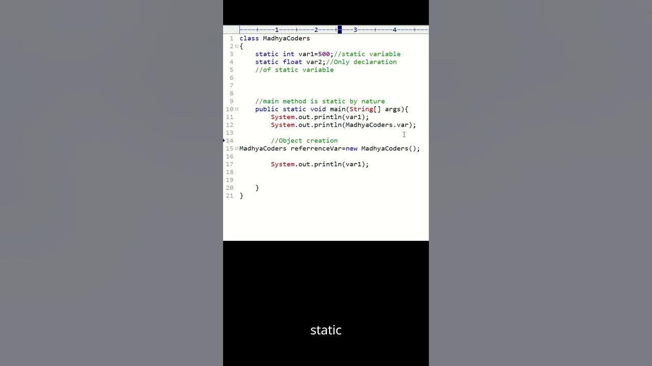 How to access Static members in static Area #javafullstack #coding # ...