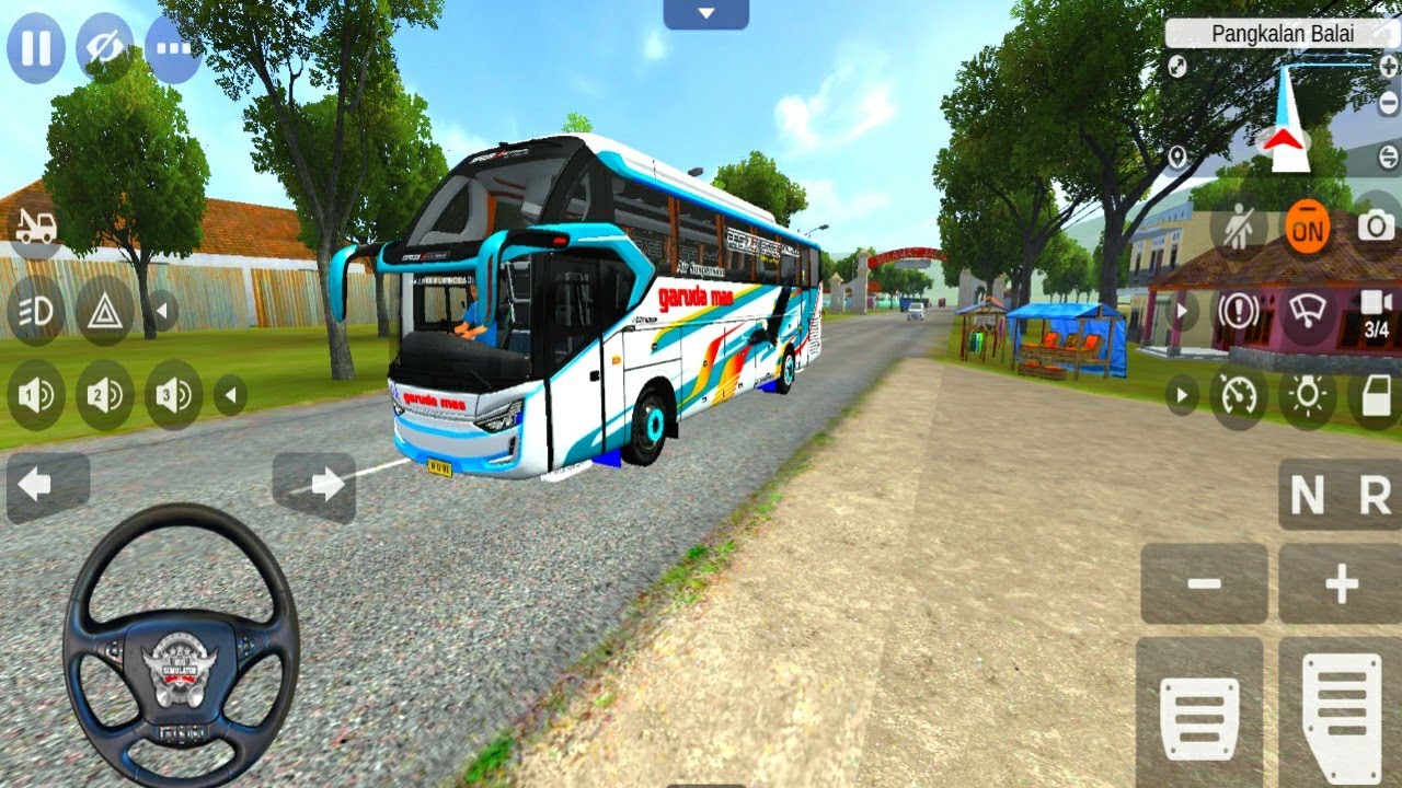 Bus Oleng Telolet Garuda Mas Angkut Penumpang - Mobil Balap Bus ...