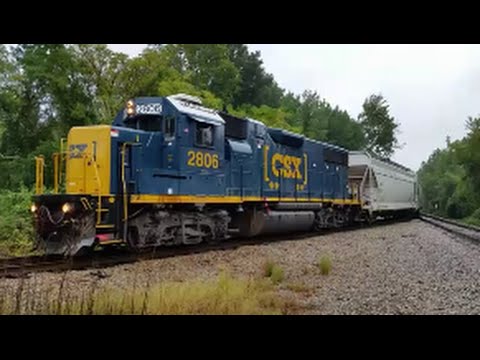 [CSX] 2806 GP38-2 Leads F936 -10 Through Fayetteville NC With 9 Cars - YouTube
