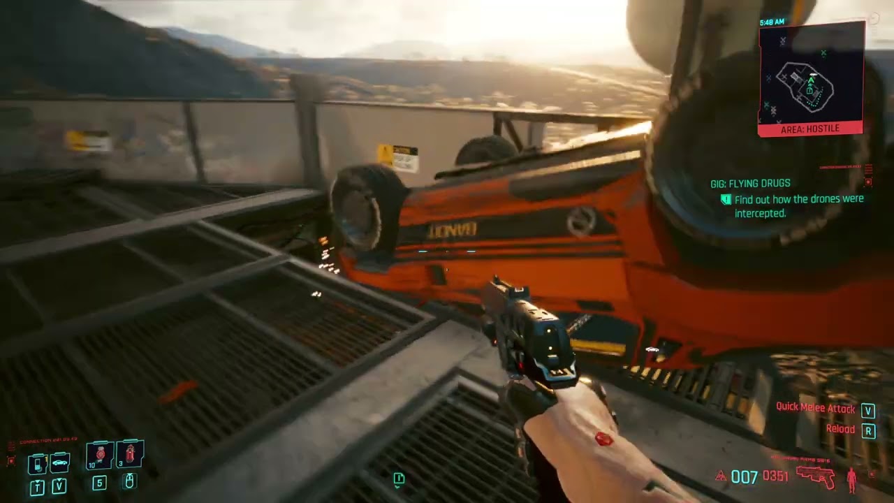 V and his sentient climbing car. - YouTube