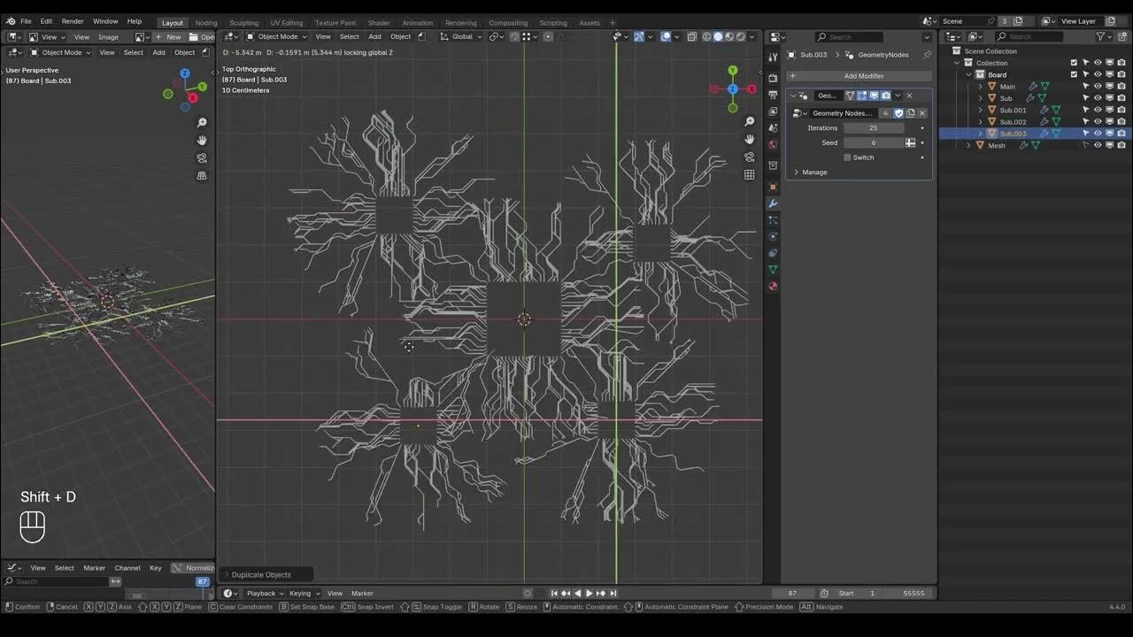 [Demo] Procedural Circuitry Board B - Blender Geometry Nodes 4.4 - YouTube