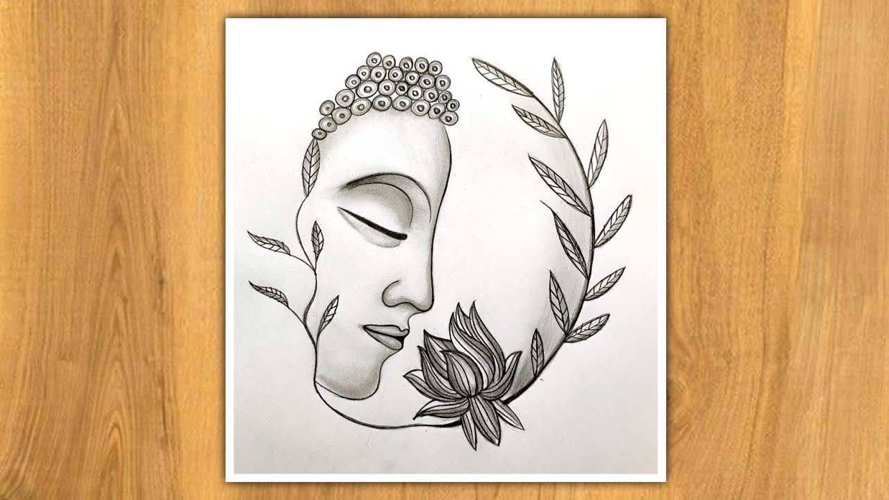 Guru Purnima Special | Gautama Buddha Pencil Easy Drawing | Step By ...