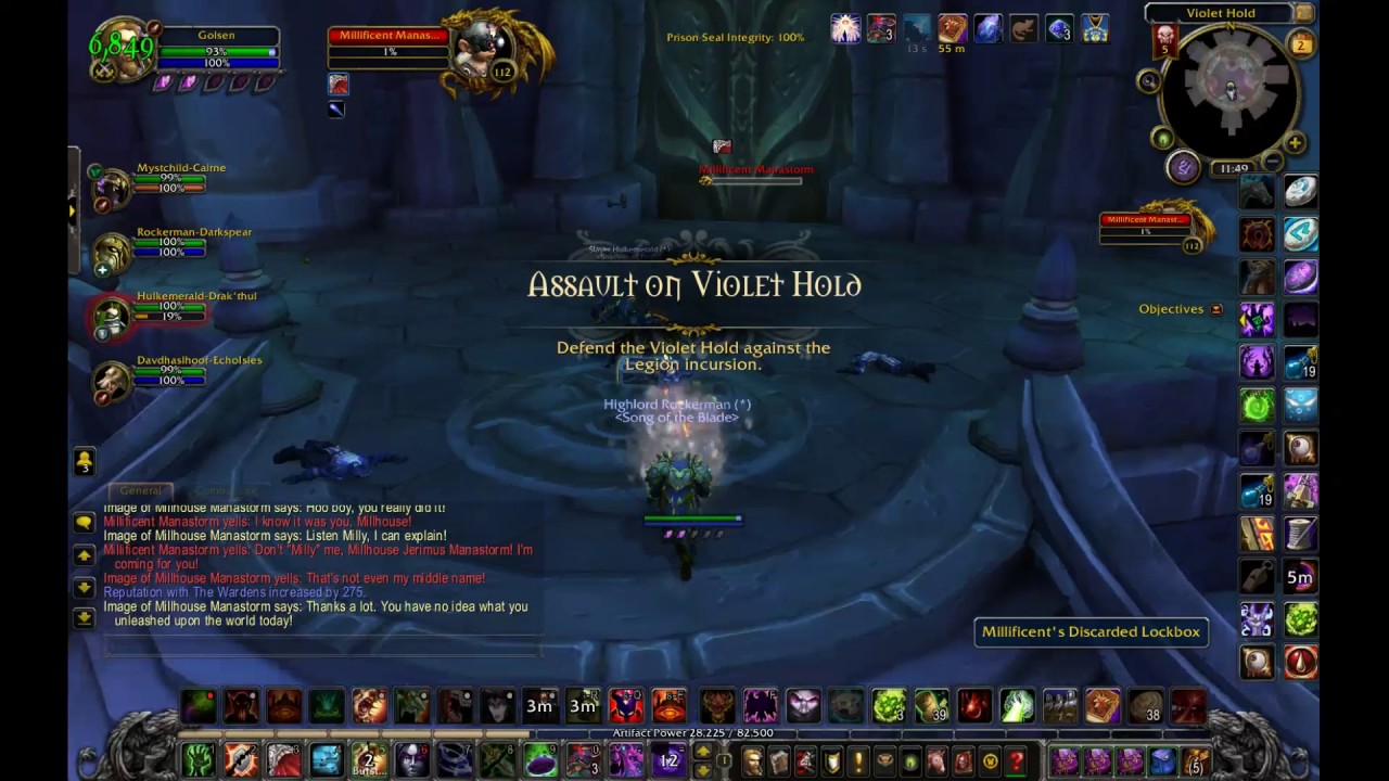 WoW Legion PvE Gameplay Patch 7.2 - VH Mythic dungeon on affliction ...