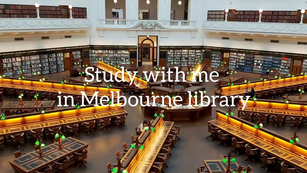🇦🇺 Study with me in Melbourne library (50 minutes study) 멜버른 도서관에서 스터디 ...