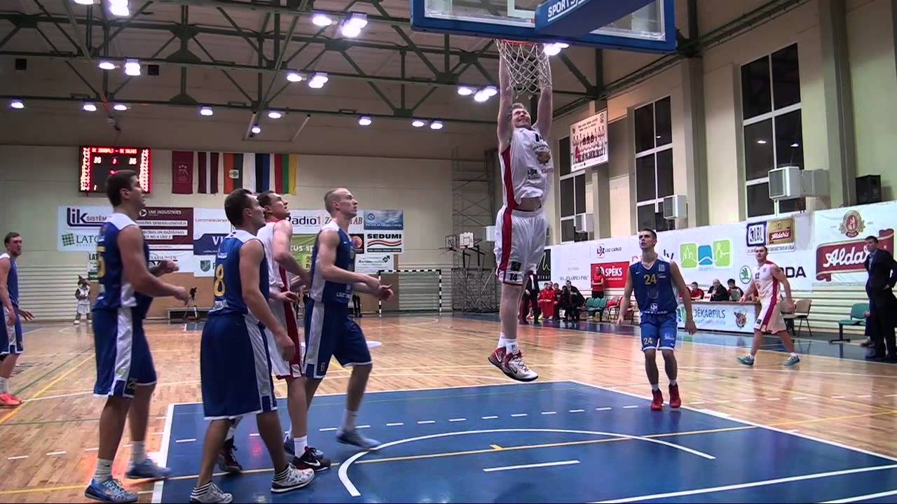 BK Jēkabpils - BK Saldus spēles momenti 2014.11.12 - YouTube