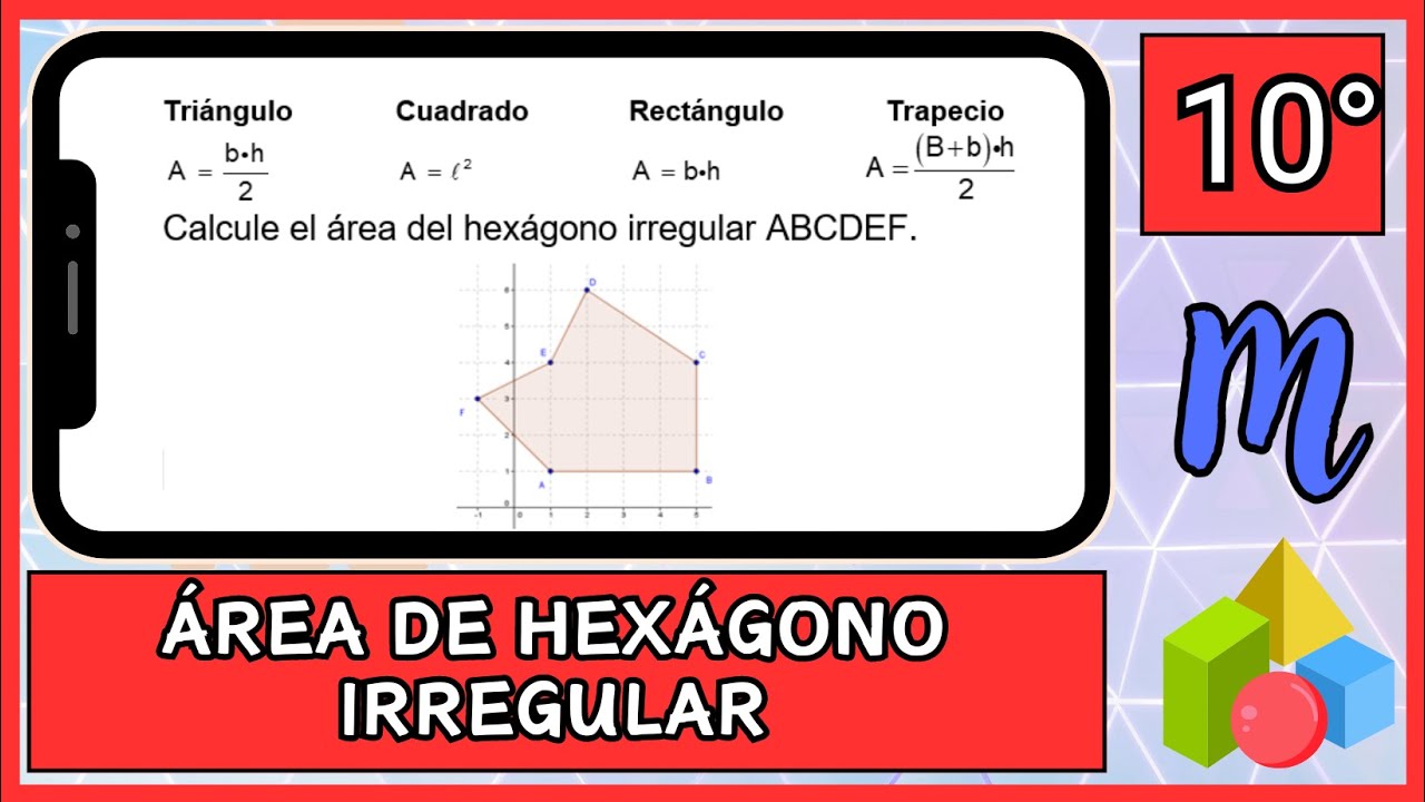 [634] #PNE #BxM Hexágono irregular | Cálculando área dividiendose en ...