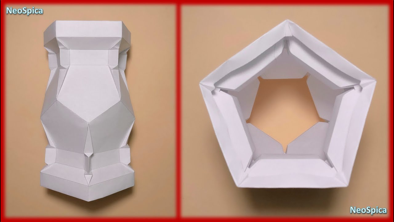 3 - Paper Folding Tower / Central Fold Outside: Double Level of Flat ...