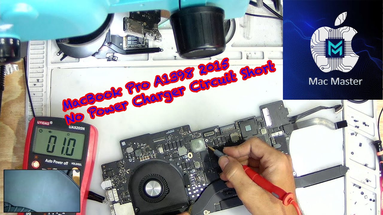 MacBook Pro A1398 No Power No Green Light 0.00Amp - YouTube