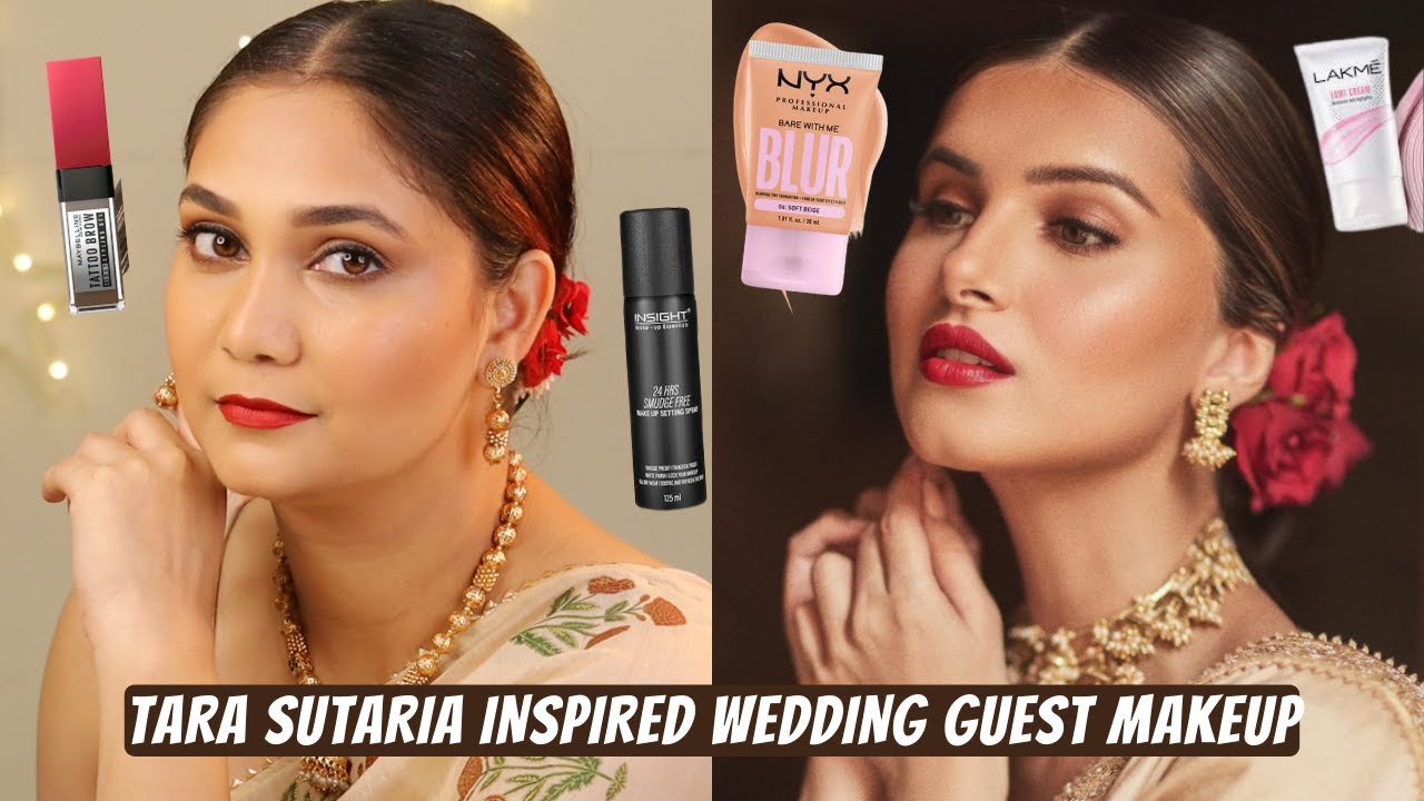 Tara Sutaria Inspired Wedding Guest Makeup look for all outfits #makeup ...