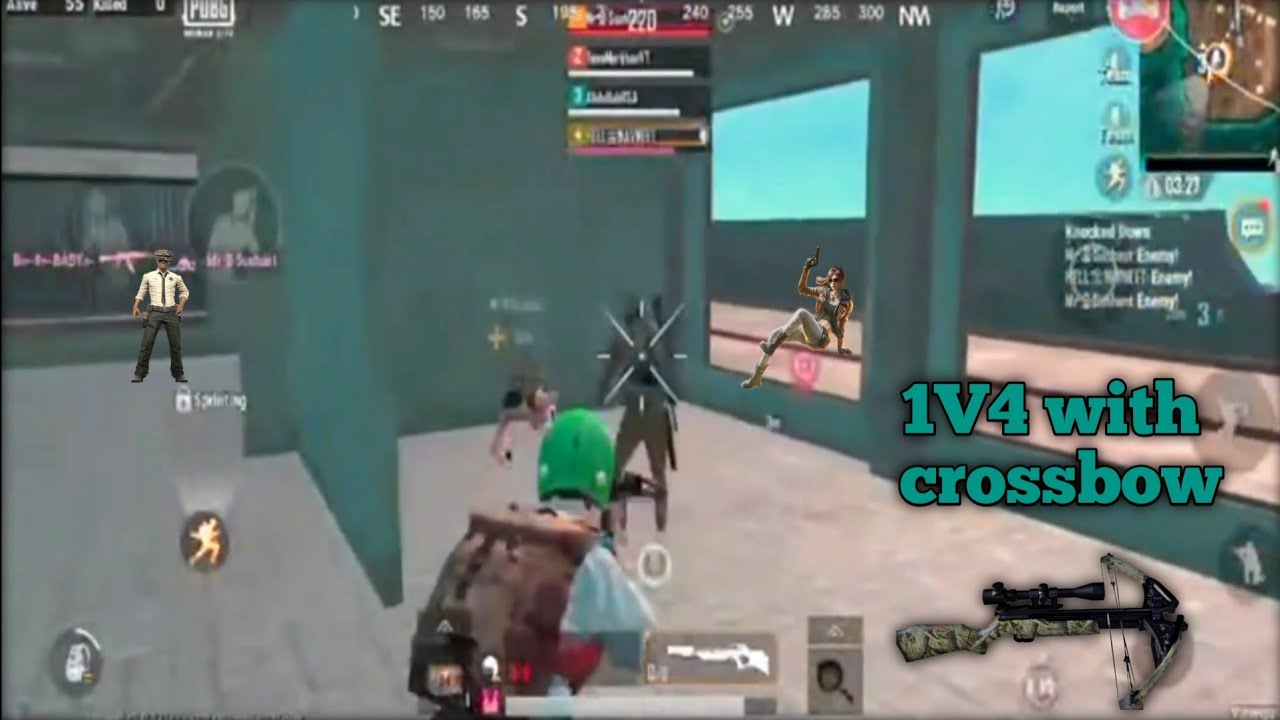 I have crossbow my teammate knock out 😑 Can I survive this moment ...