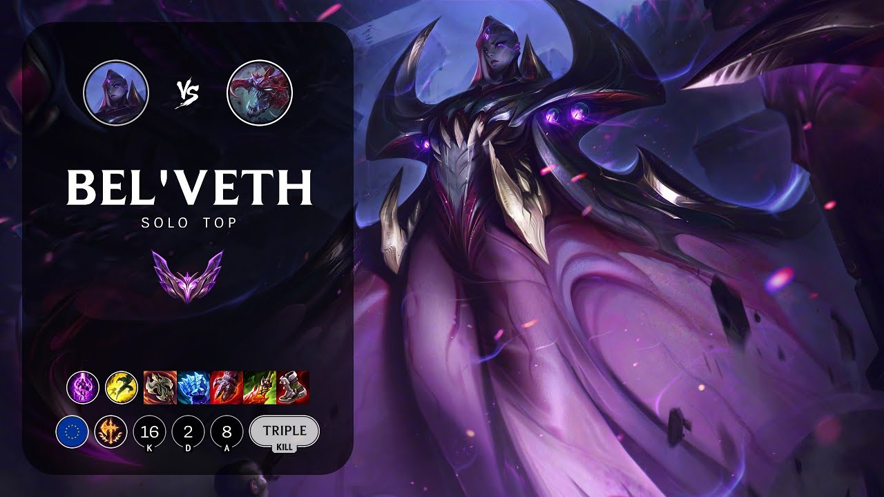 Bel'Veth Top vs Cho'Gath - EUW Master Patch 13.8 - YouTube