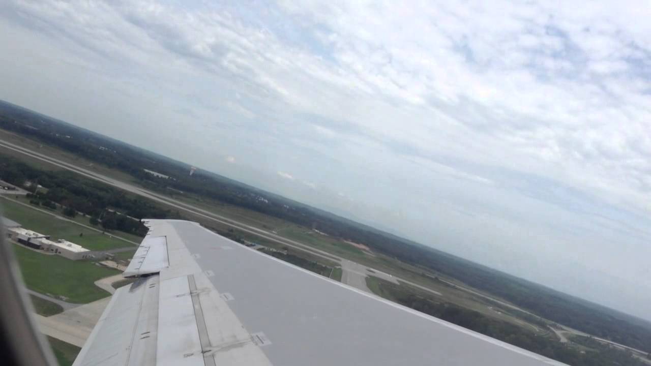 GSO Takeoff Delta MD88 Flight 1214 Runway 5R - YouTube