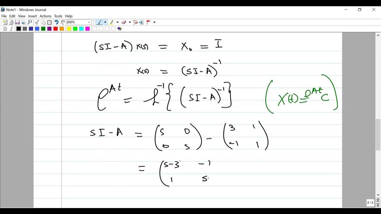 Matrix exponentials - Solving linear systems - YouTube