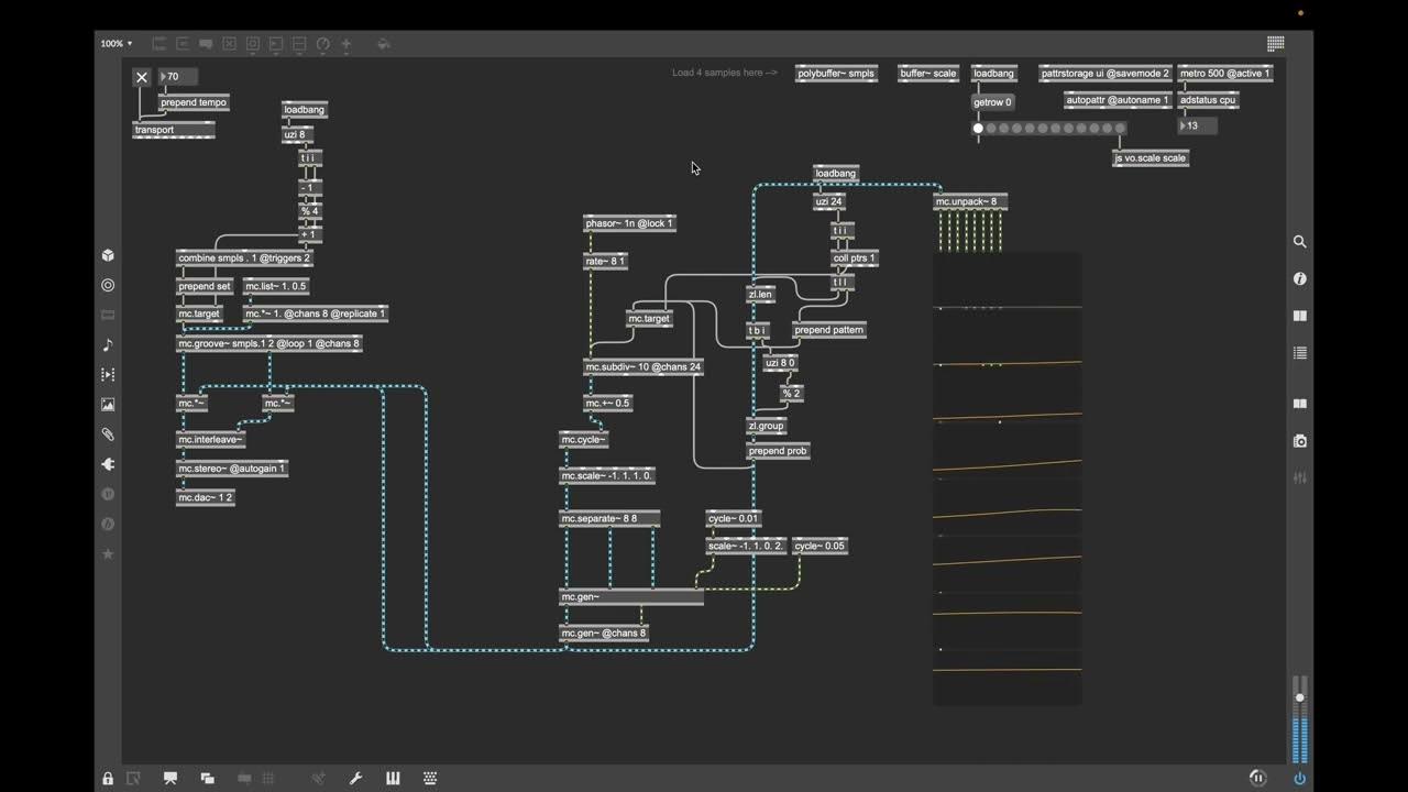 Max/MSP Samples crossfading - YouTube