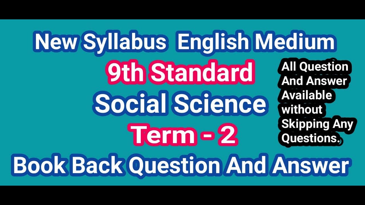 9th Std Social Science Book Book Back Question And Answer Term 2 9th-std-social-science-book-book-back-question-and-answer-term-2
