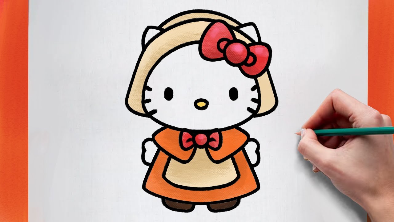 How to draw Hello Kitty Thanksgiving stuff - Sanrio - YouTube