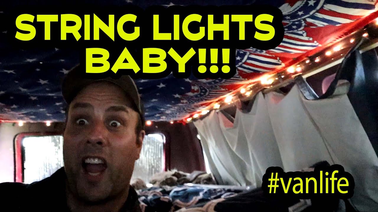 Installing String Lights in the Van | Fire Extinguisher | And Other Van ...